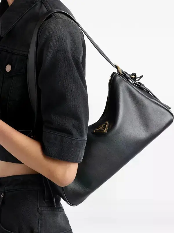 Prada Medium Aimée Shoulder Bag - Black