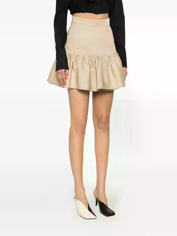 PATOU Ruffled Cotton Miniskirt