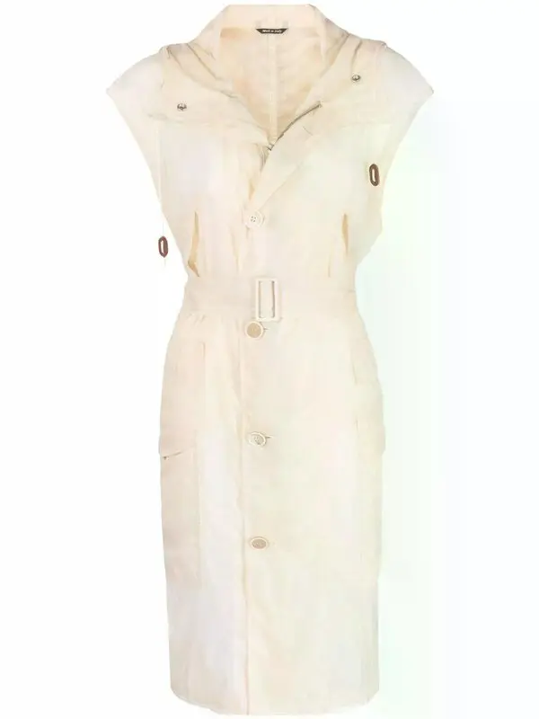 MAISON MARGIELA Belted Hooded Trench Coat - Neutrals