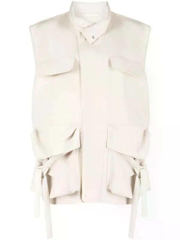 JNBY Multi-pocket Wool Vest - Neutrals