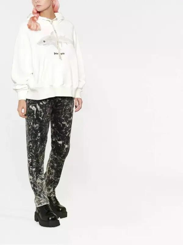 Palm Angels Cotton Graphic Print Hoodie