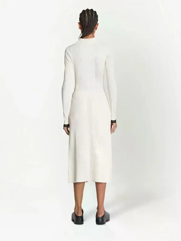 Proenza Schouler White Label Ribbed Knit Button-front Midi Skirt - Neutrals