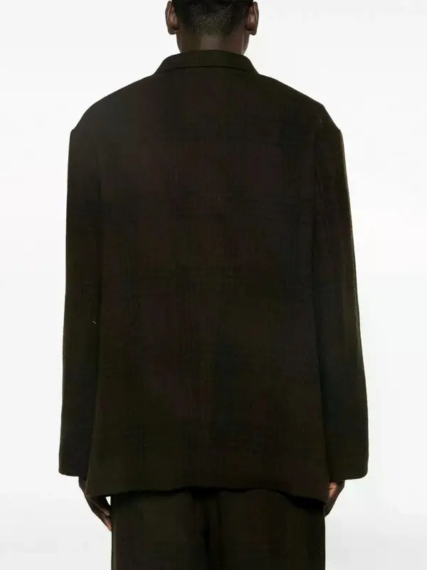 ZIGGY CHEN Peak-lapels Check-pattern Blazer