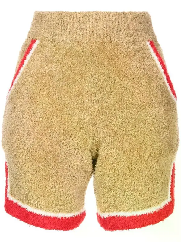 Undercover Side Stripe Towelling Shorts - Brown