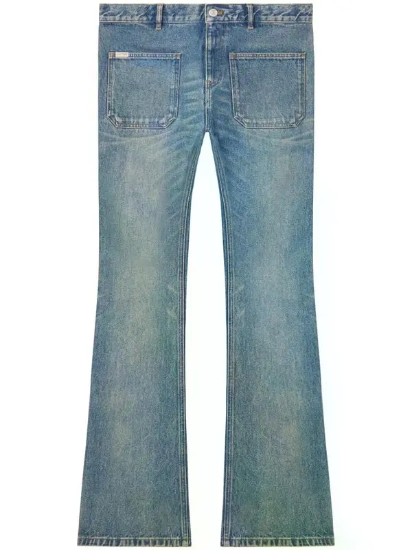 COURREGES Mid-rise Bootcut Jeans - Blue