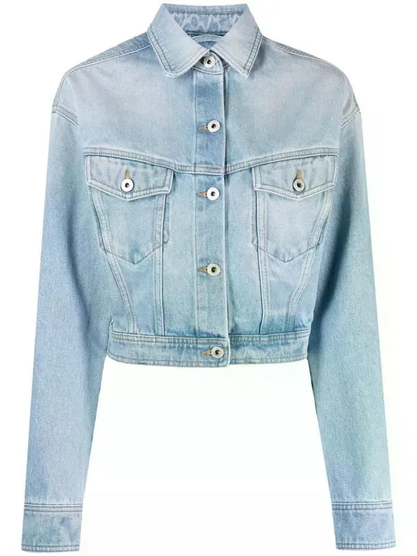 Off-White Cropped Denim Jacket