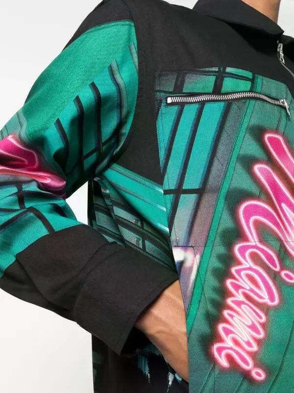 Palm Angels Miami Print Cotton Jacket
