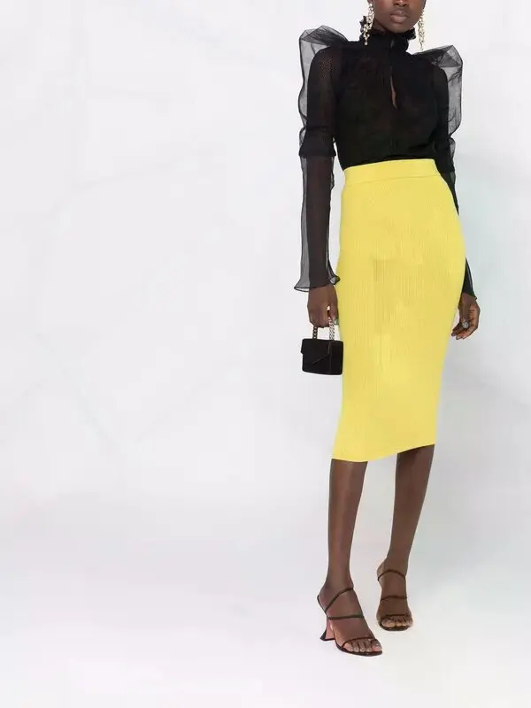 TOM FORD Floral-lace High-neck Blouse