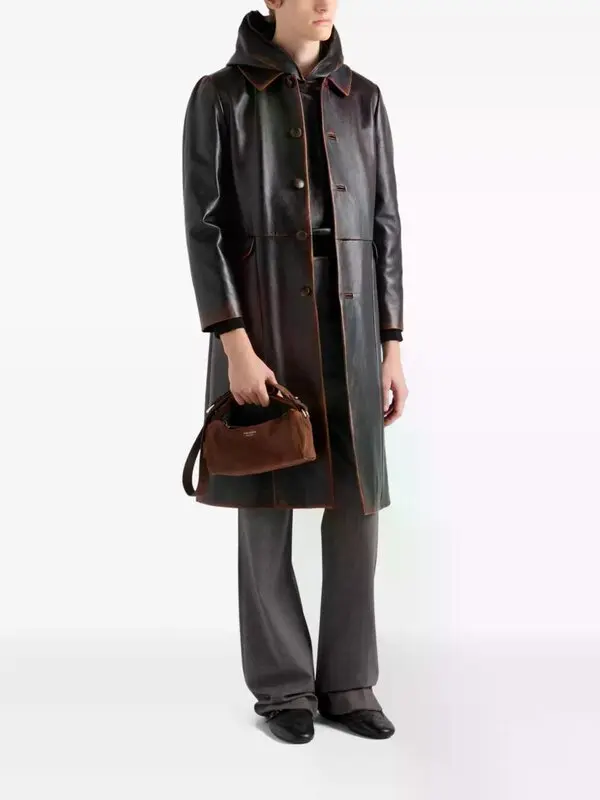 Prada Suede Shoulder Bag - Brown