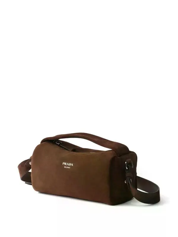 Prada Suede Shoulder Bag - Brown