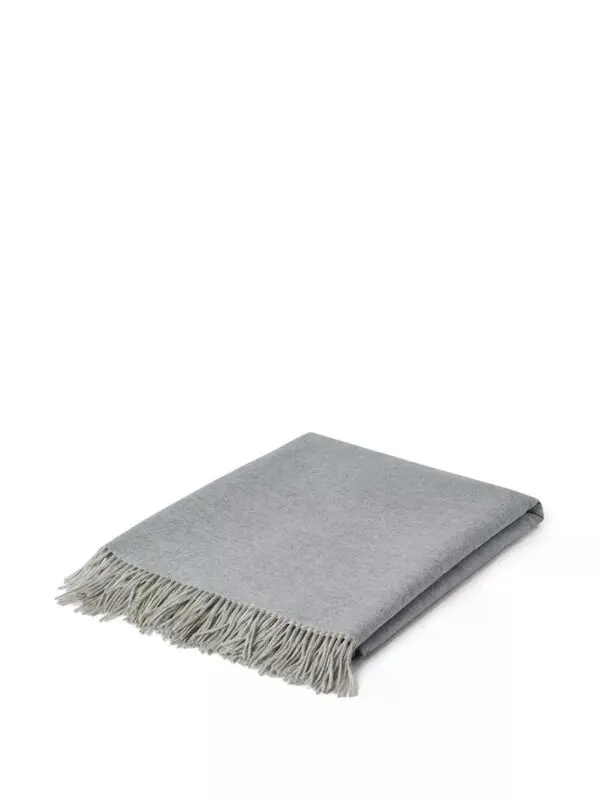 Brunello Cucinelli Fringed Cashmere Blanket - Grey
