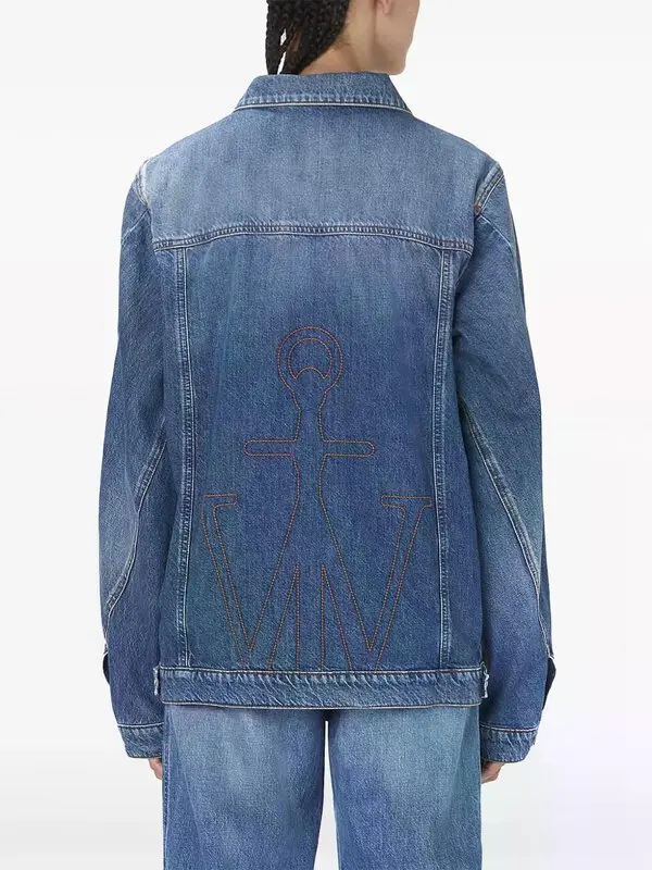 JW Anderson Deconstructed Anchor Logo Denim Jacket