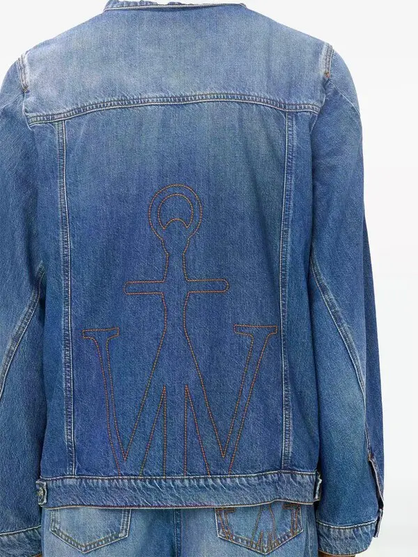 JW Anderson Deconstructed Anchor Logo Denim Jacket