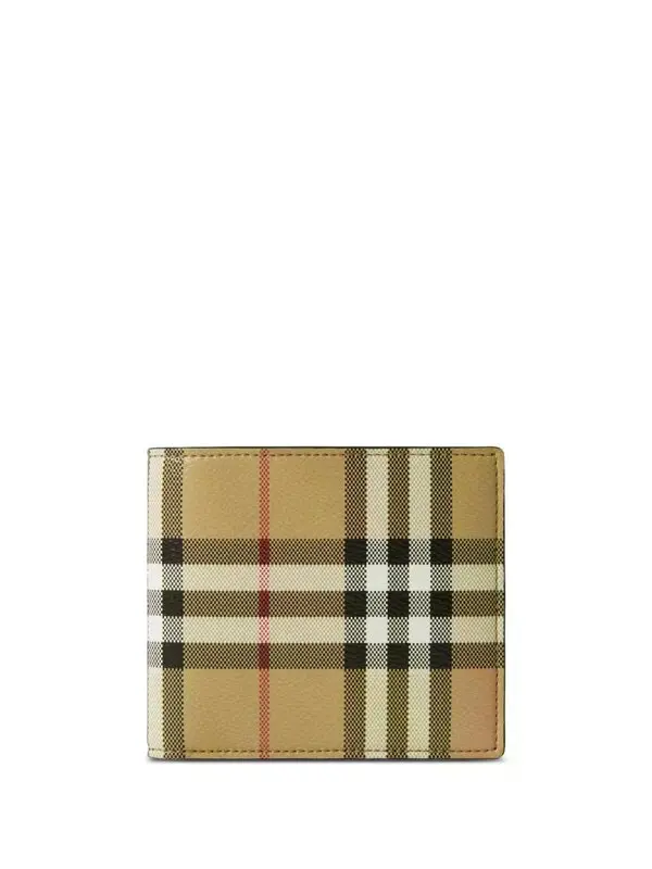 Burberry Check-print Wallet - Neutrals