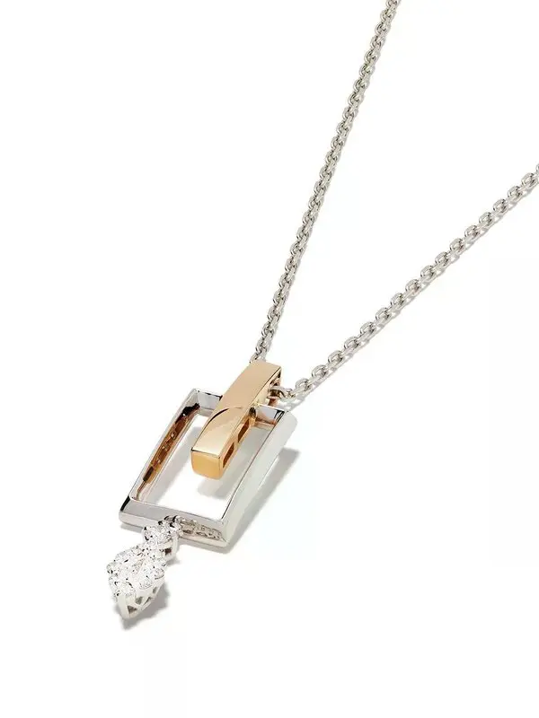 Yeprem 18kt White And Rose Gold Diamond Pendant Necklace