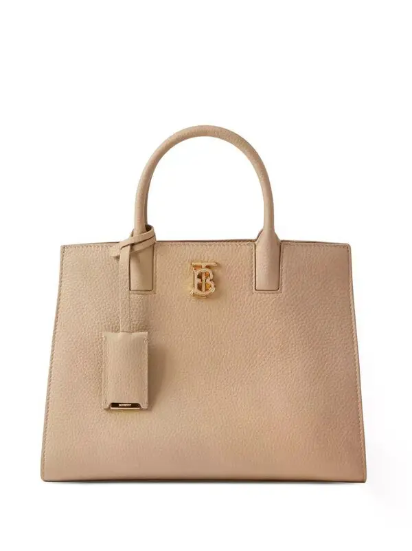 Burberry Frances Leather Tote Bag - Neutrals