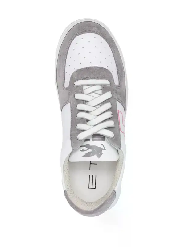 Etro Pegaso Leather Sneakers - Grey