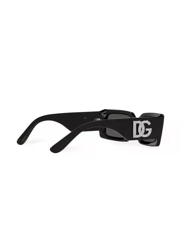Dolce & Gabbana Crystal-embellished Rectangle Sunglasses