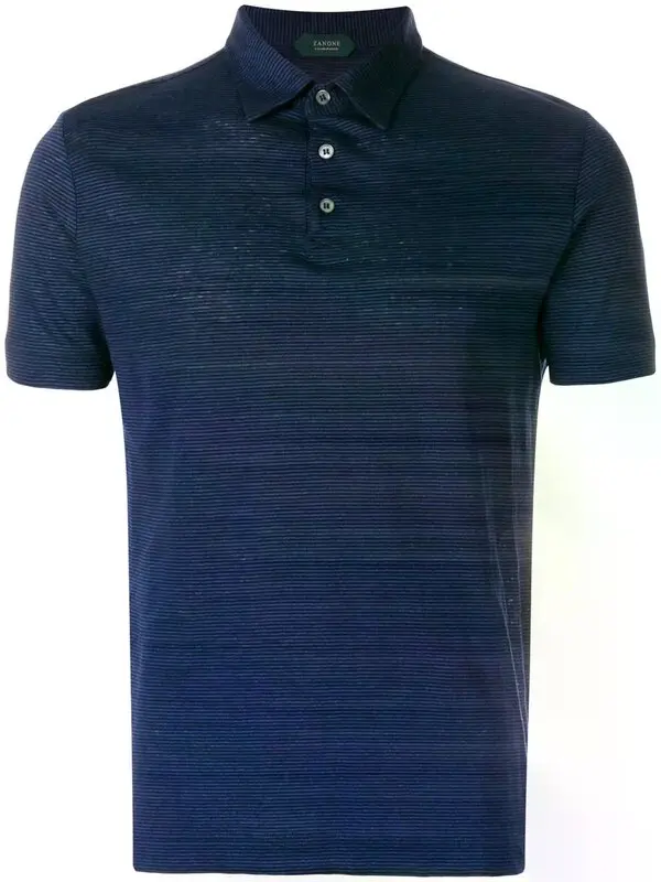ZANONE Striped Polo Shirt