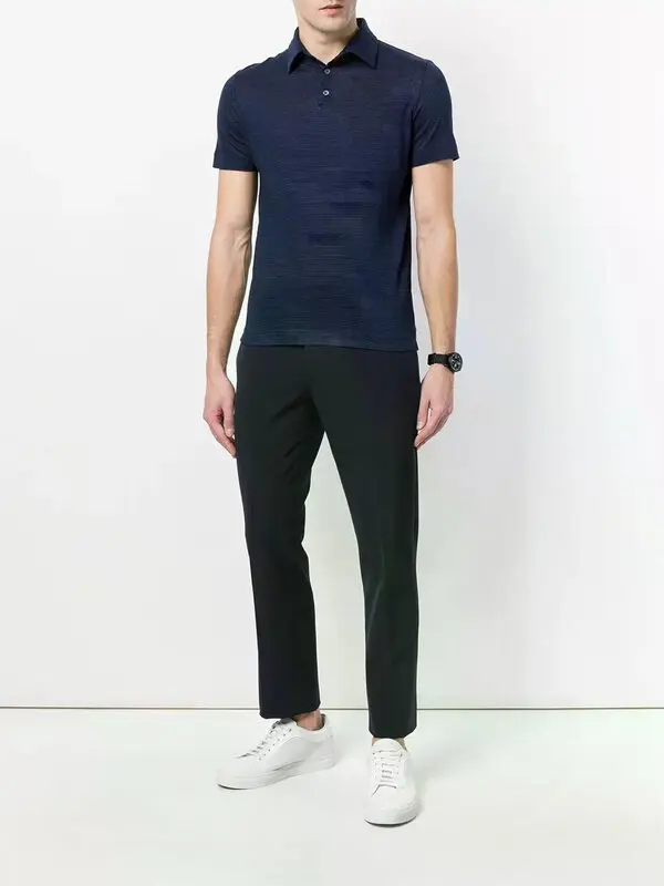 ZANONE Striped Polo Shirt