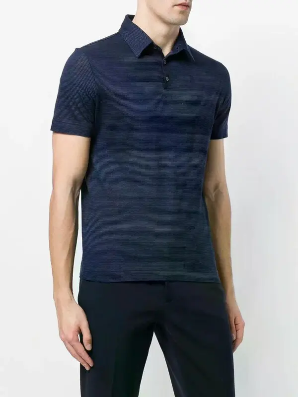 ZANONE Striped Polo Shirt