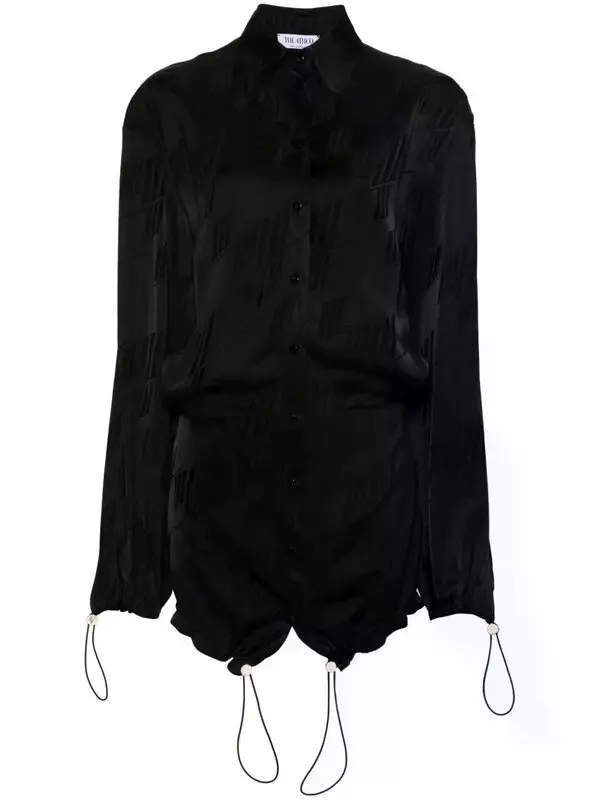 Attico Logo-jacquard Mini Dress - Black