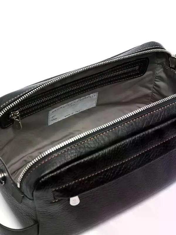 Brunello Cucinelli Leather Wash Bag