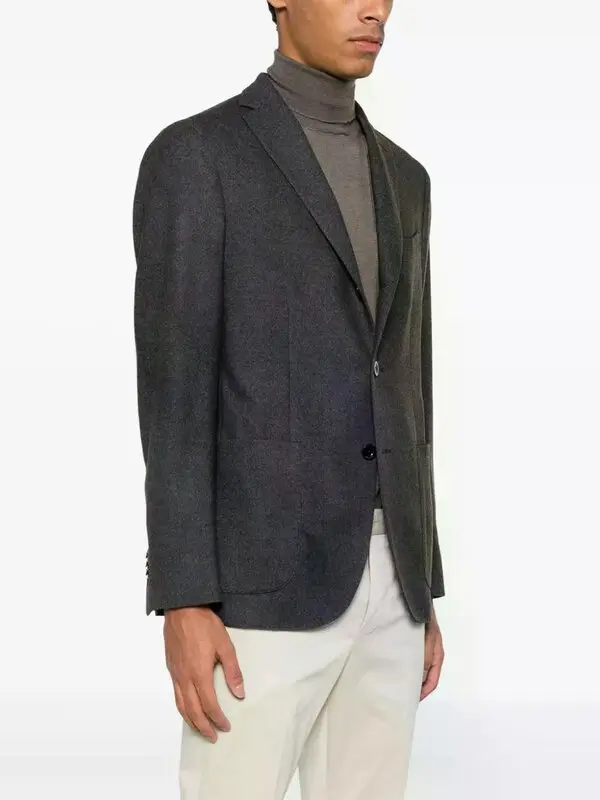 Boglioli Single-breasted Virgin Wool Blazer - Grey