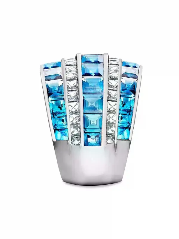 PRAGNELL Platinum Aquamarine And Diamond Ring