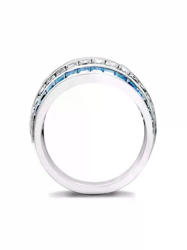 PRAGNELL Platinum Aquamarine And Diamond Ring
