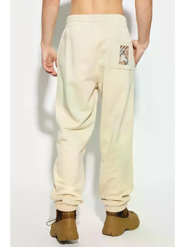 Burberry Check Label Cotton Track Pants