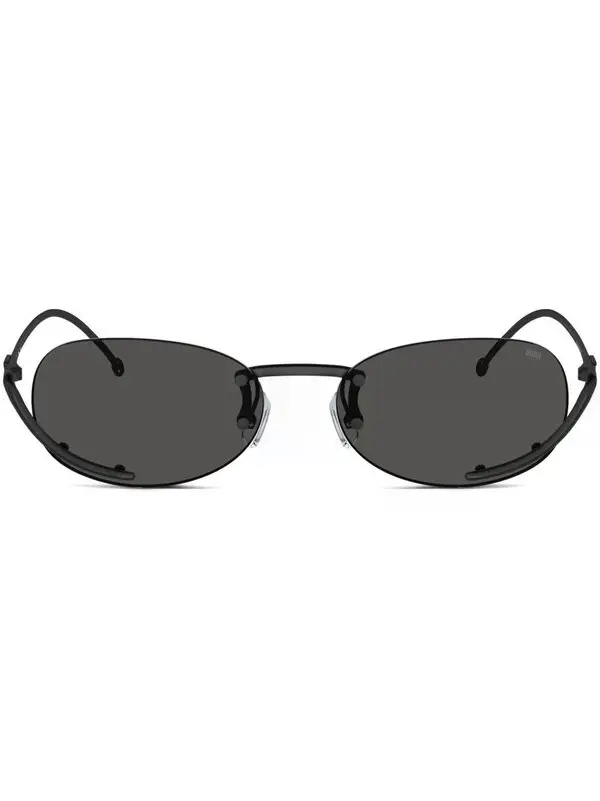 DIESEL® Oval-frame Rimless Sunglasses - Black
