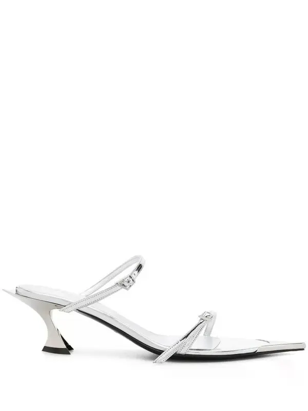 MUGLER Metallic Goatskin Sandals