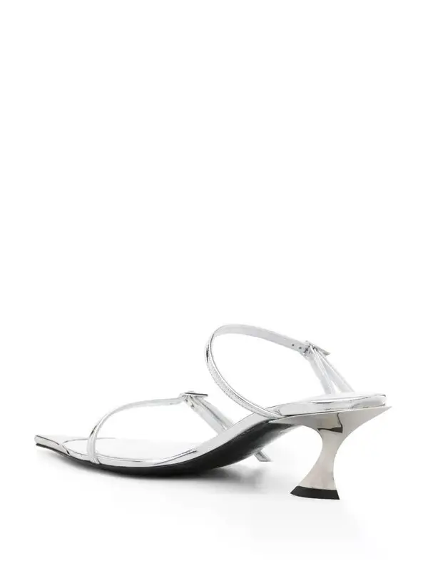 MUGLER Metallic Goatskin Sandals