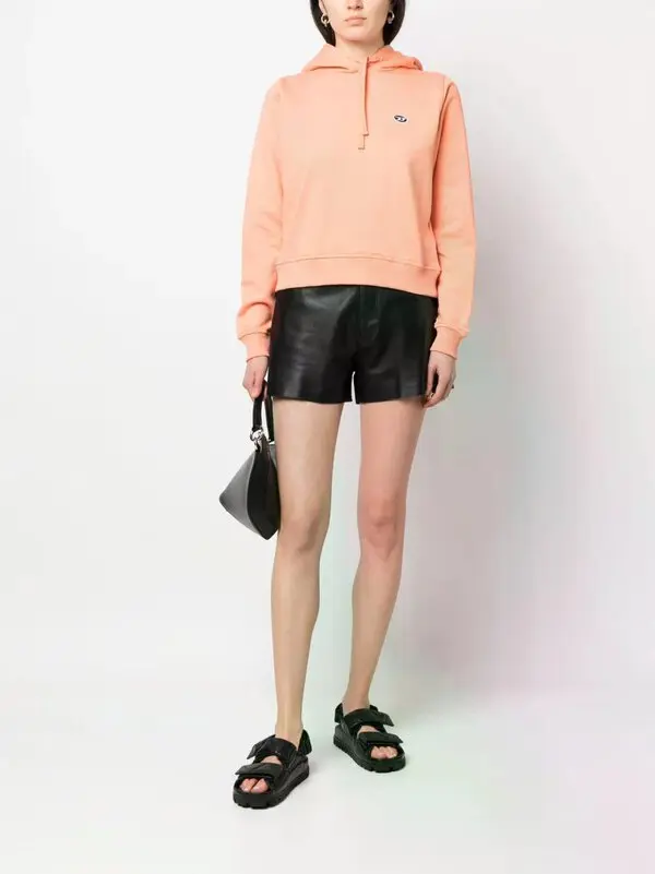 DIESEL® Logo Patch Drawstring Hoodie