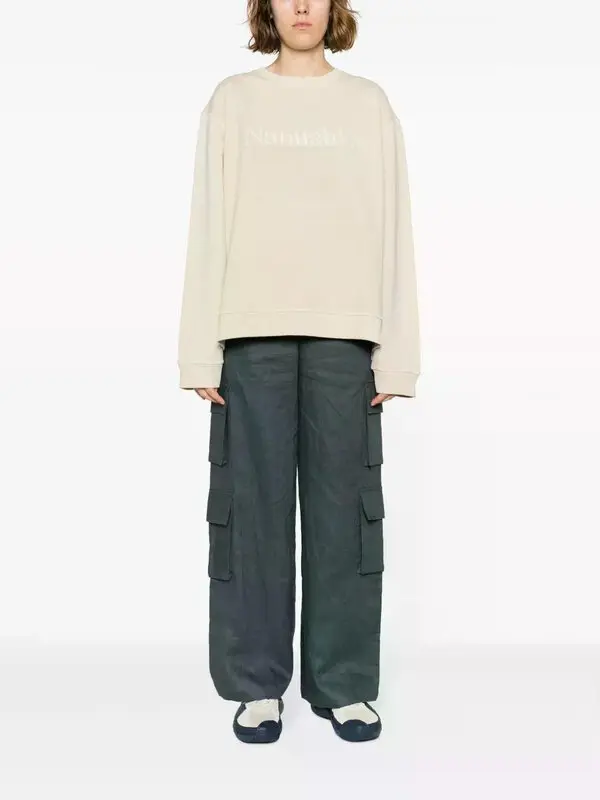 Nanushka Logo Embroidered Cotton Sweatshirt