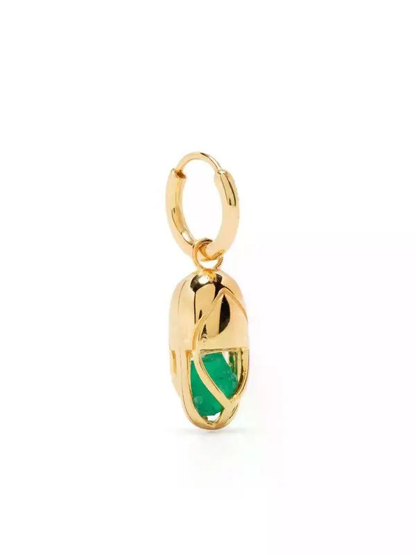 CAPSULE ELEVEN Onyx Hoop Earring - Gold