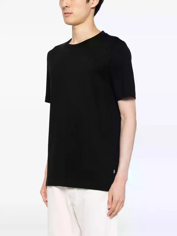 BOSS Piqué-weave T-shirt - Black