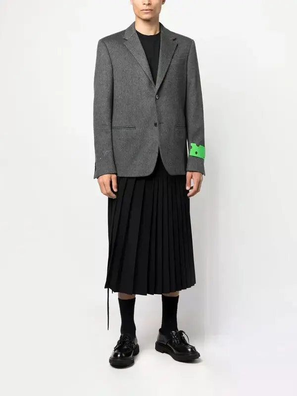 Off-White Logo Patch Single-breasted Blazer