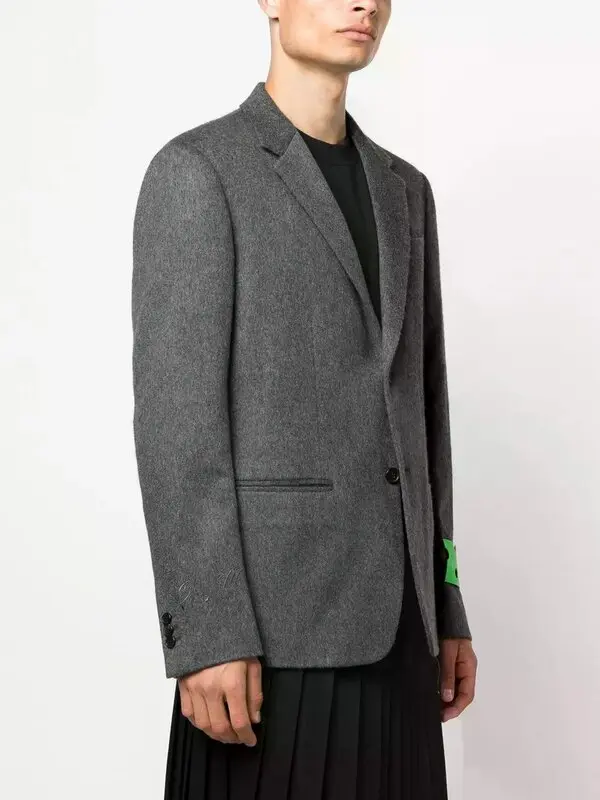 Off-White Logo Patch Single-breasted Blazer