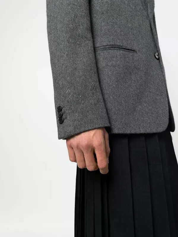 Off-White Logo Patch Single-breasted Blazer