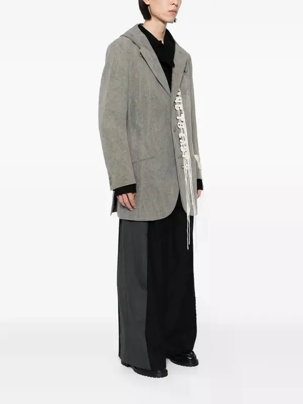 Yohji Yamamoto Logo Print Hooded Jacket