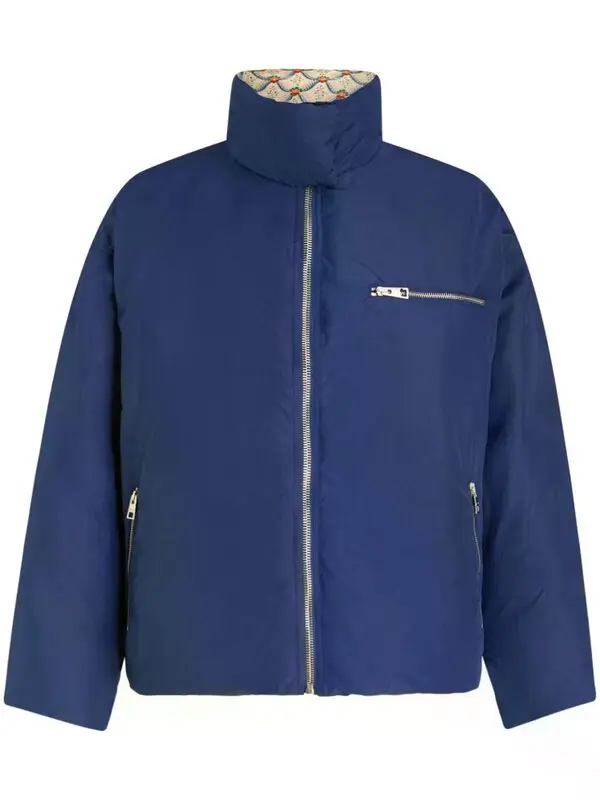 Etro Pegaso Motif Quilted Jacket - Blue