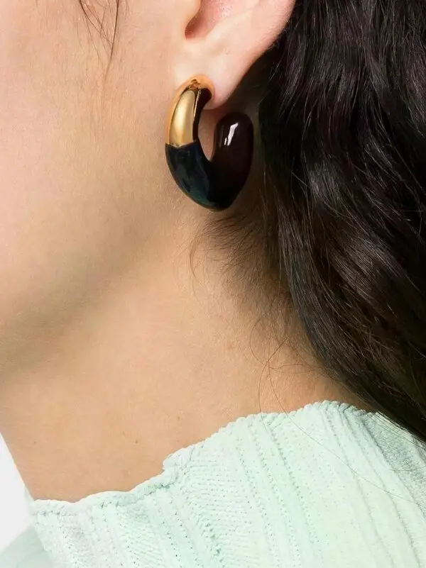 Sunnei Hoop Earrings - Black
