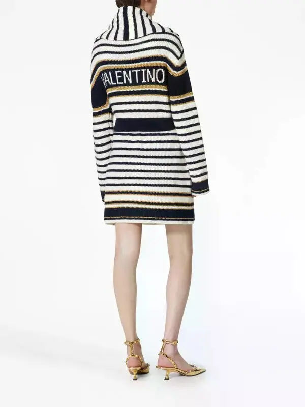 Valentino Garavani Striped Lurex Cardigan-coat