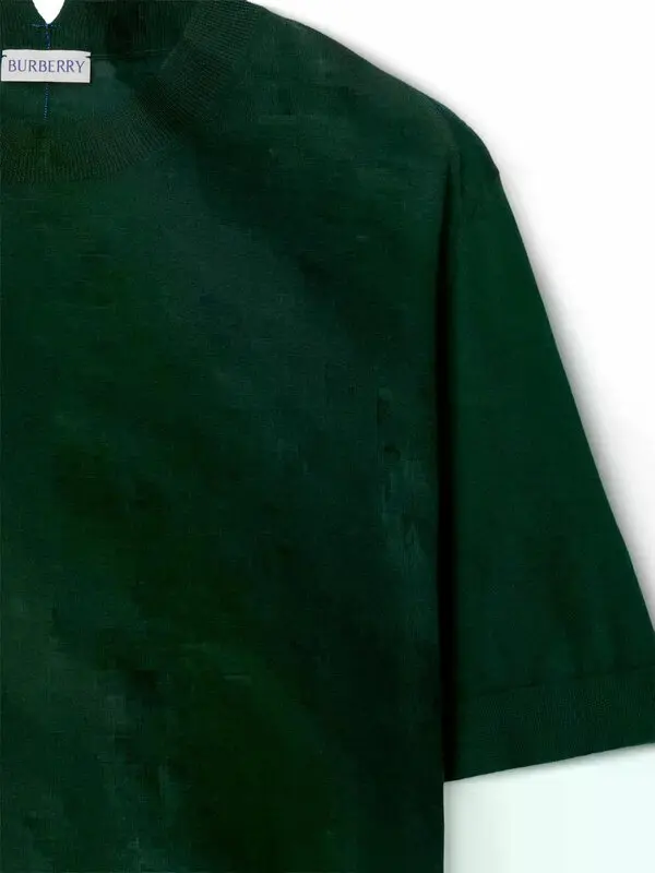 Burberry Drop-shoulder Wool Knitted Top - Green