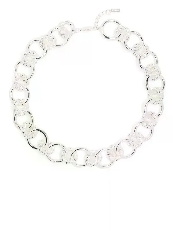 RAGBAG Tone Ring Detail Chain Necklace - Silver