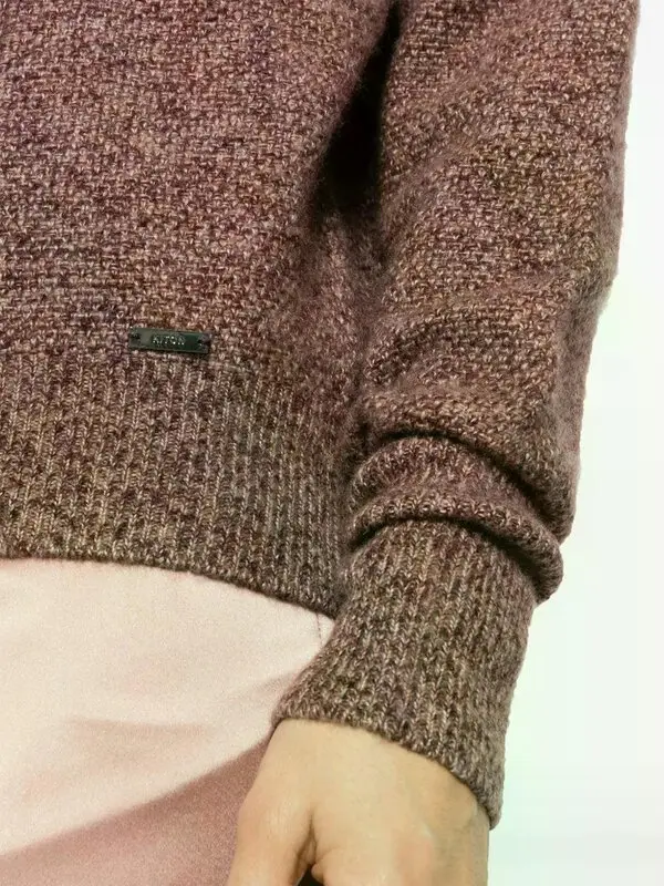 Kiton Speckle-knit Cashmere-silk Blend Jumper