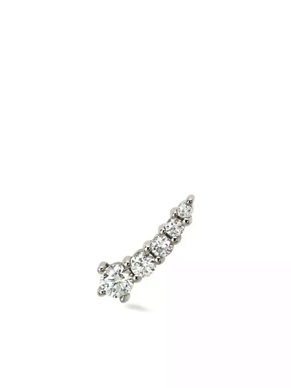 LARK & BERRY 14kt White Gold Diamond Stud Earring - Silver