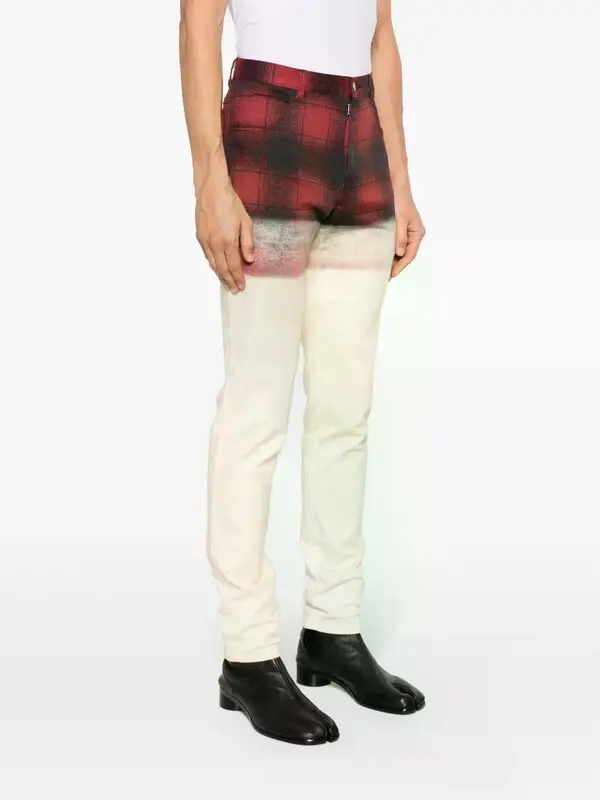 MAISON MARGIELA Pendleton Checked Skinny Jeans